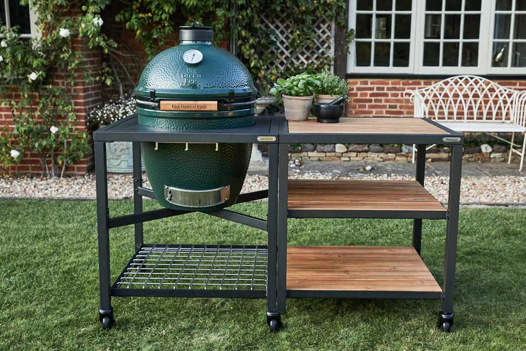 Big Green Egg Modular Nest Expansion Frame Acacia Shelves Stephen