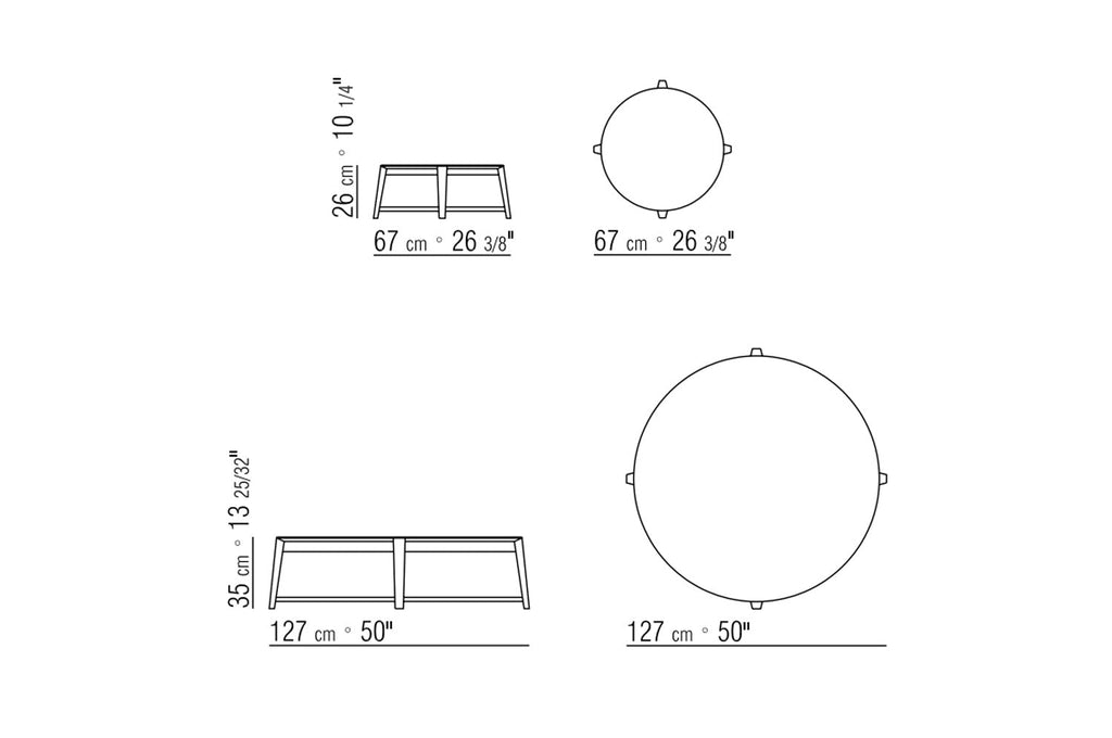 Flexform Tris Coffee Tables (Pair) – Stephen Neall Interiors Shop