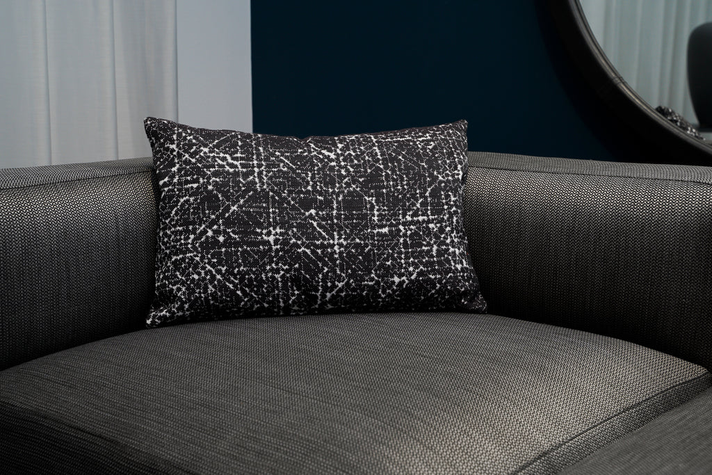 Talenti Black Abstract Outdoor Cushion 60x40 – Stephen Neall Interiors Shop